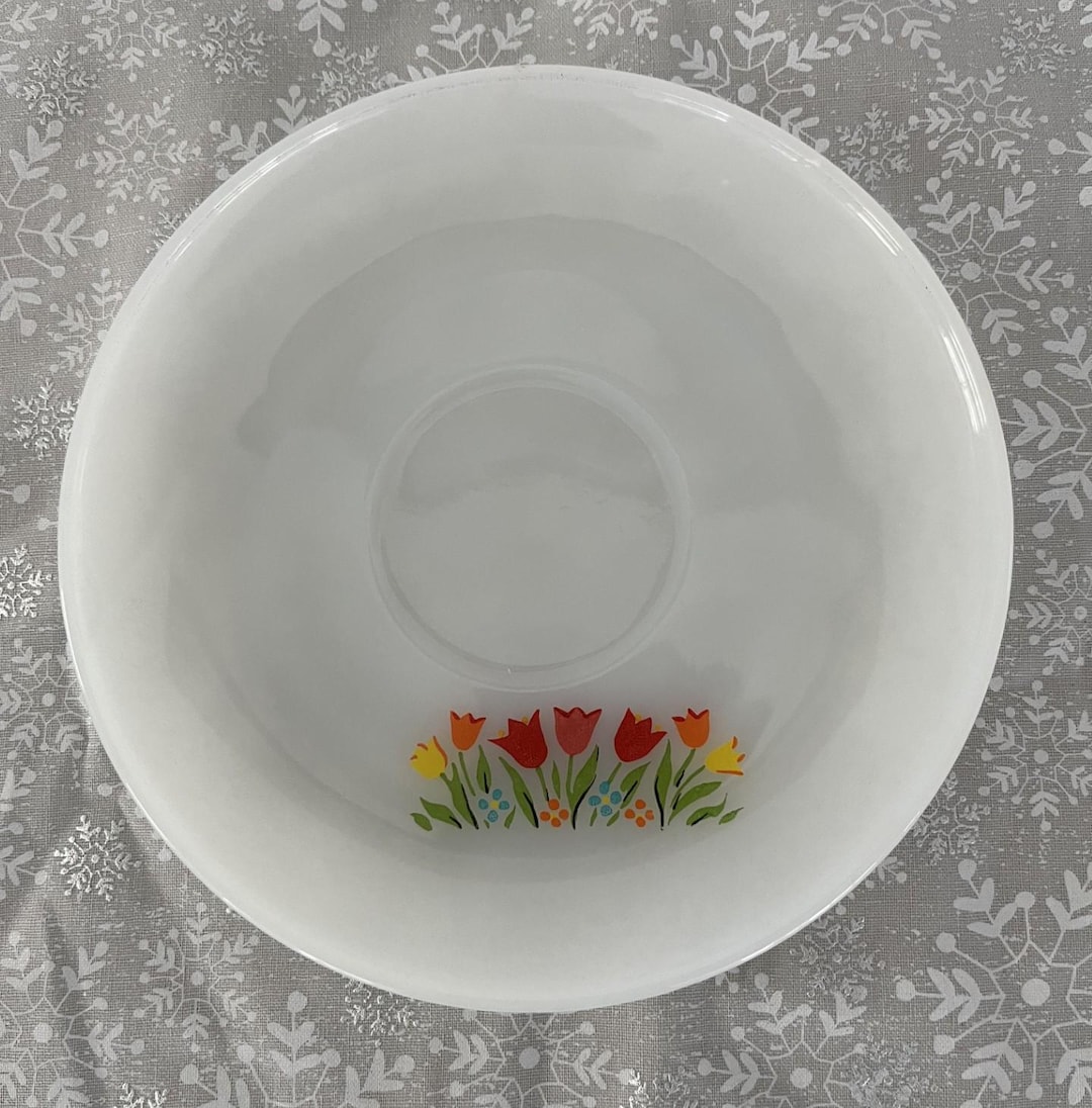 Vintage 1950's Anchor Hocking Fire King Tulip Pattern Saucer - Etsy