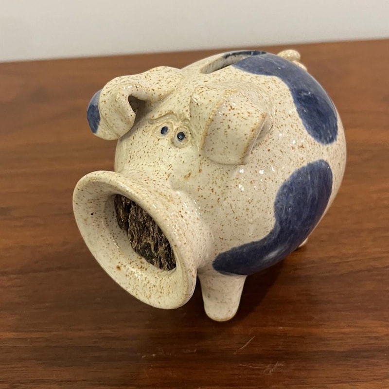 Vintage Pottery Piggy - Etsy