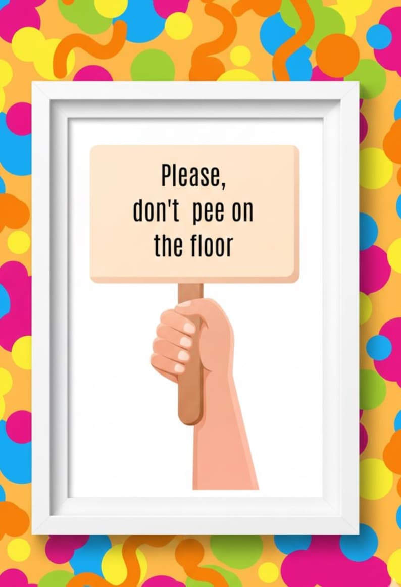 A4 Poster 'dont Pee on the Floor " | Quote Print | Modern Typography ...