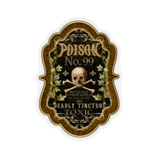 Poison Bottle Label - Etsy
