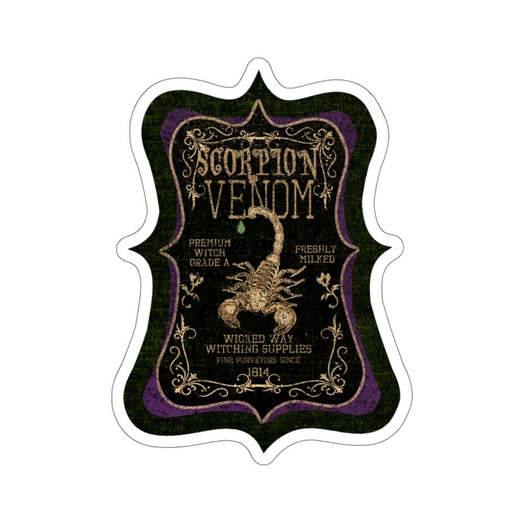 Scorpion Venom Vintage Halloween Sticker Potion Label - Etsy