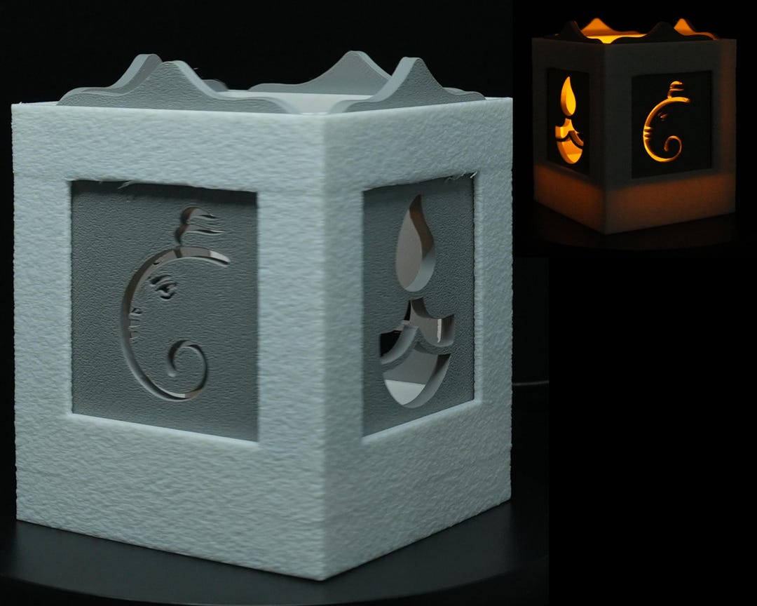 3D Printed Ganesh & Deepam Tea Light Holder: Modern Home Decor, Set of ...