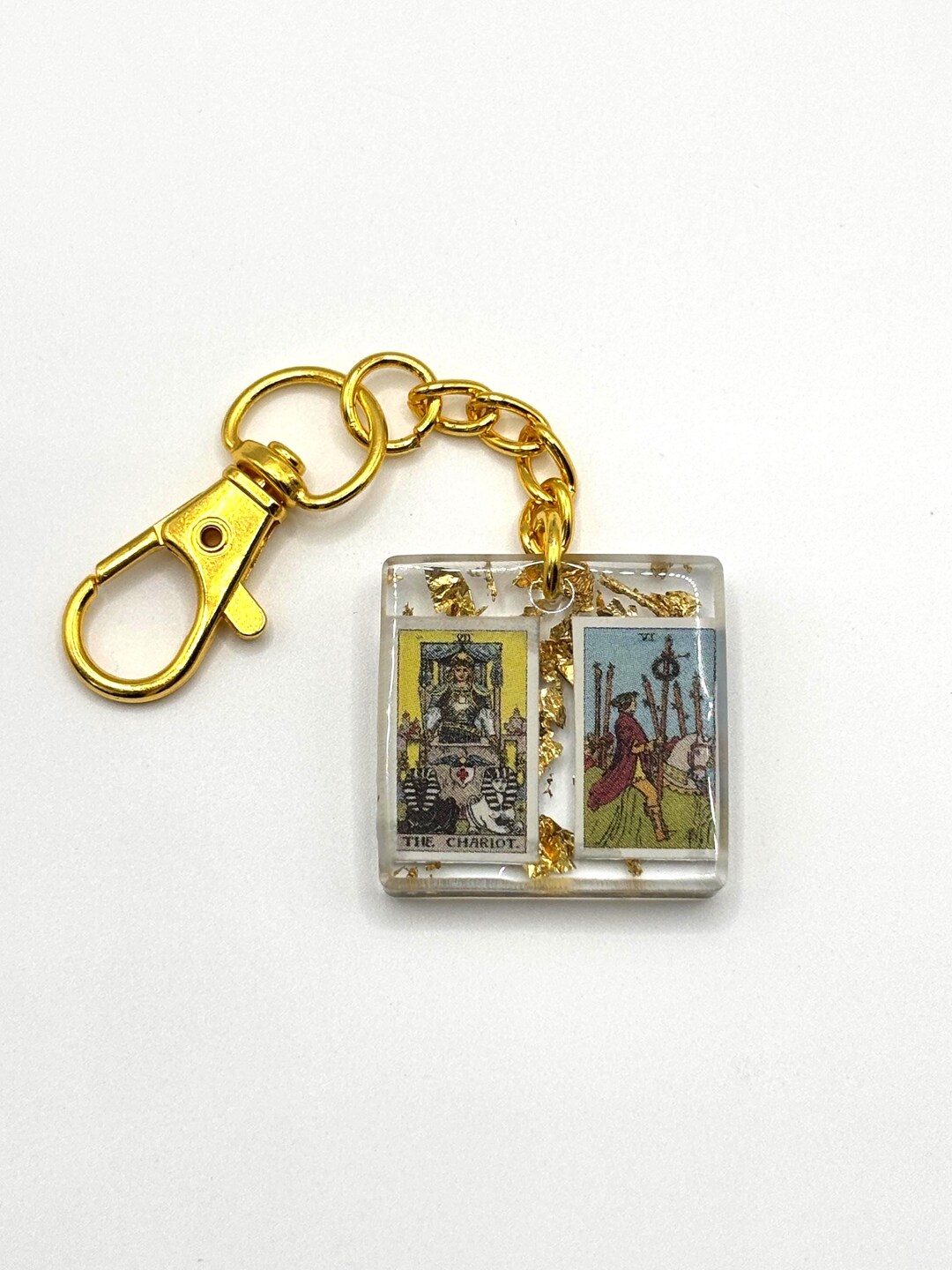 Tarot SUCCESS Charm: the Chariot & Six of Wands - Etsy