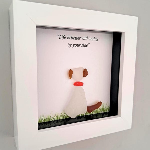 Sea Glass Dogs Framed - Etsy UK