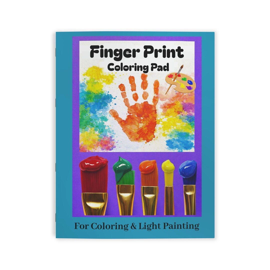 Fingerprint Handprint Coloring Book | Finger Paint Book, Customizable ...