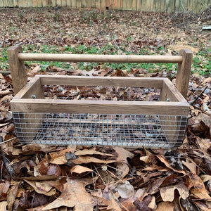 Handmade Wooden Garden Trug: Harvest Basket With Folding Handle - Etsy