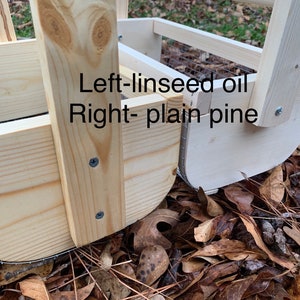 Handmade Wood Harvest Basket: Garden Trug Hod With Folding Handle - Etsy