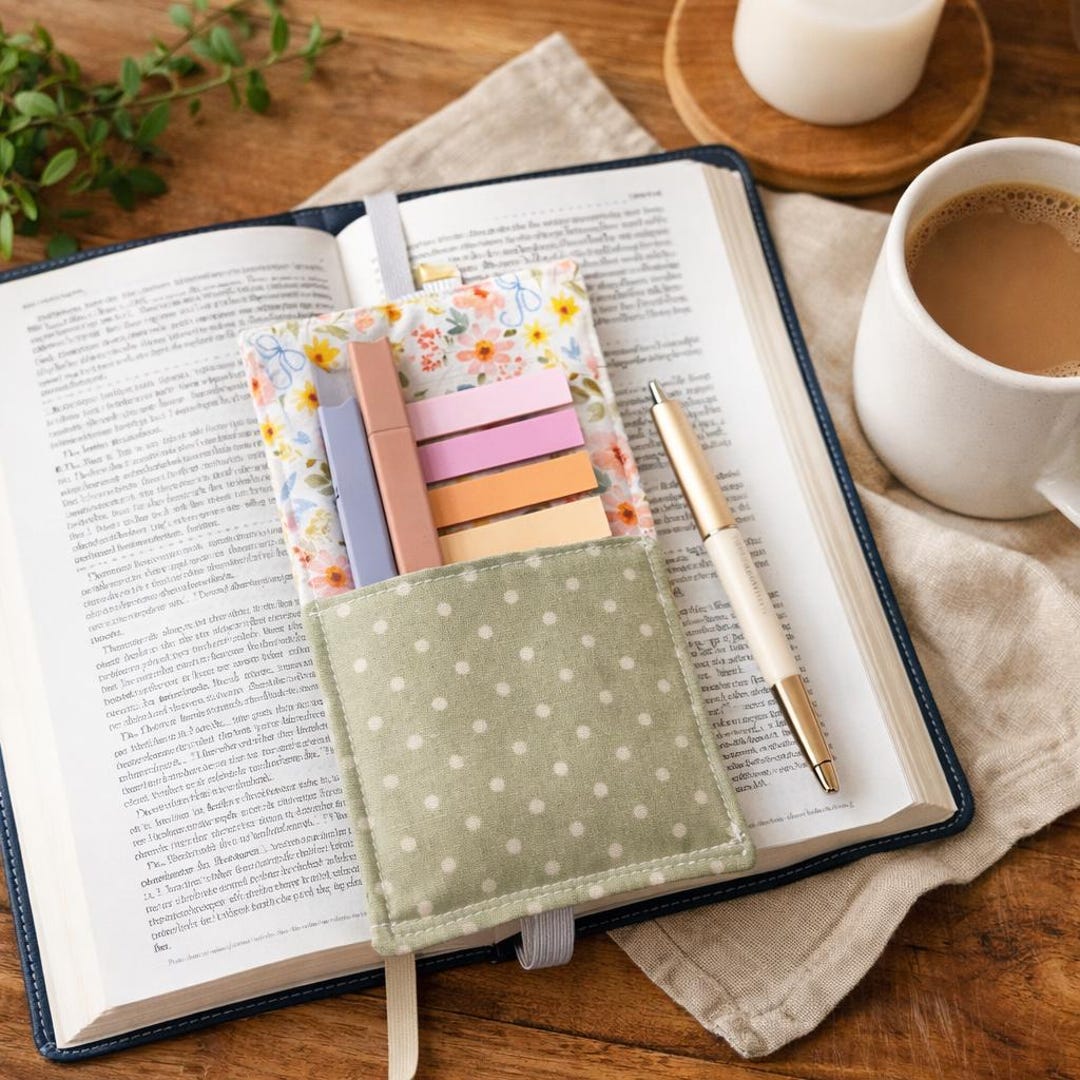 Fabric Annotation Bookmark Band With Tabs & Highlighter, Bible Study ...