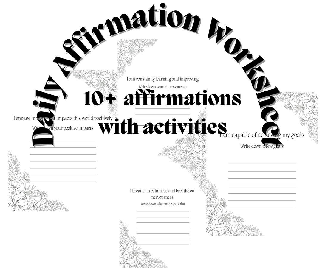 Daily Affirmations Workbook - Etsy