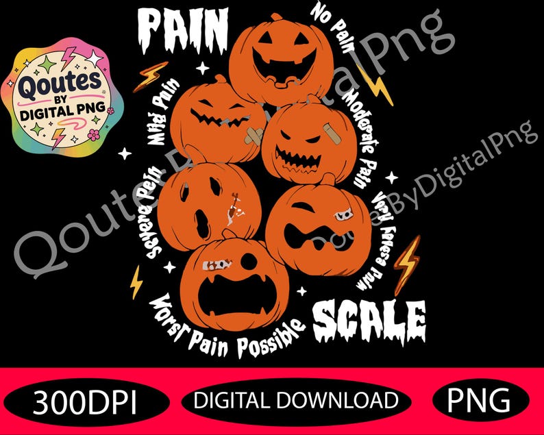 Pain Scale Spooky Pumpkin Fall Halloween Trauma Nurse Triage Png ...