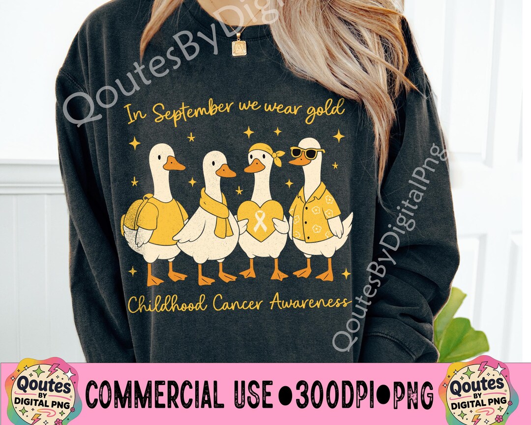 Childhood Cancer Awareness PNG: Gold Ribbon Ducks (digital Download) - Etsy