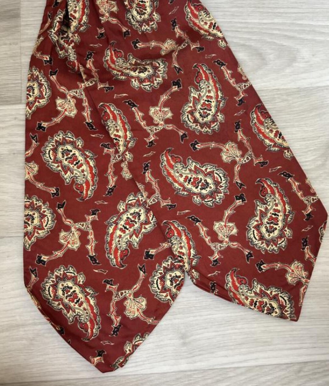 Vintage Red & Gold paisley Silk Men's Tie - Etsy