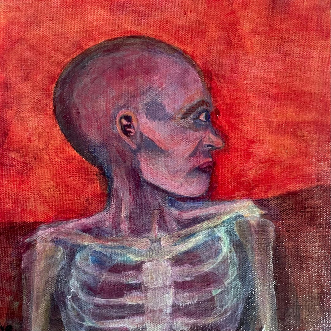 Untitled - Original Creepy Figurative Expressionist Portrait Art ...