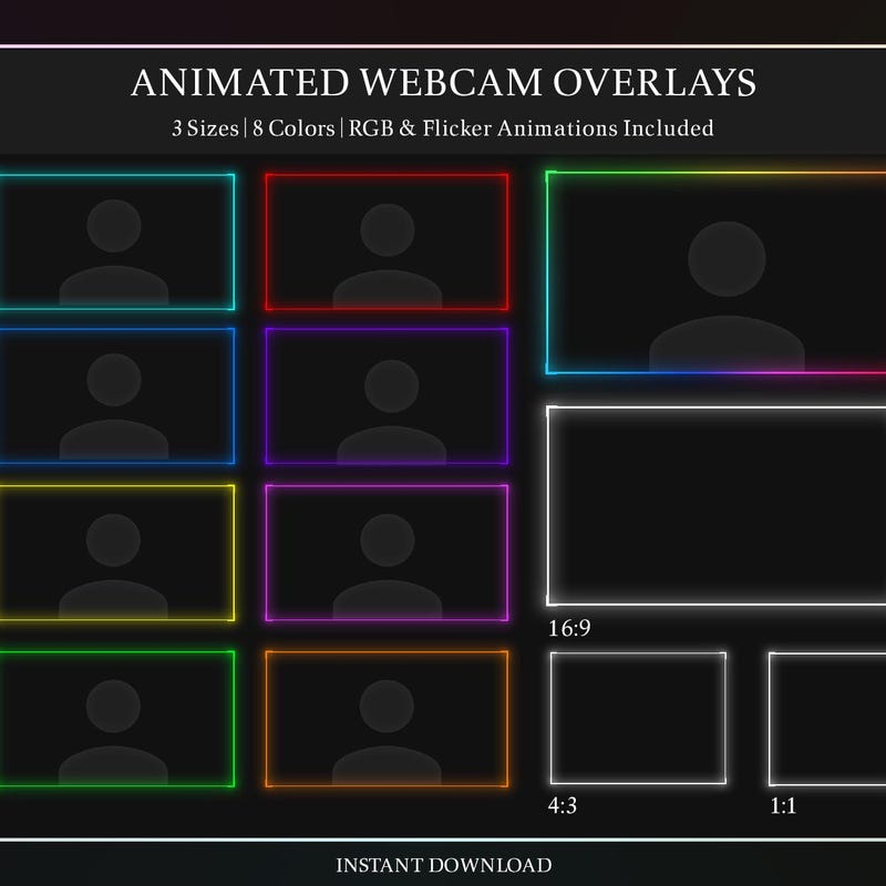 Streamer Facecam Overlay - Etsy
