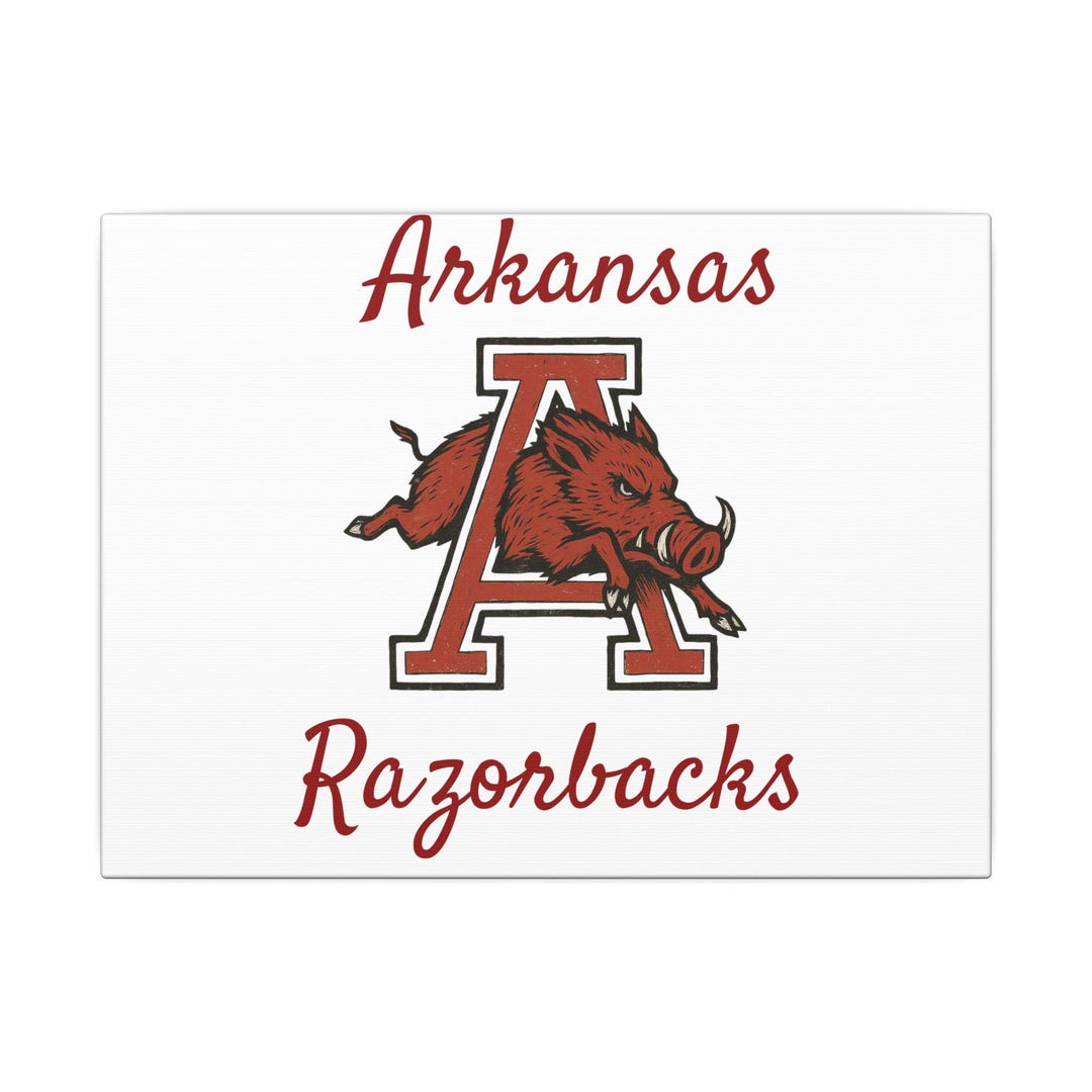 Arkansas Razorbacks Canvas Art: Sports Fan Wall Decor - Etsy