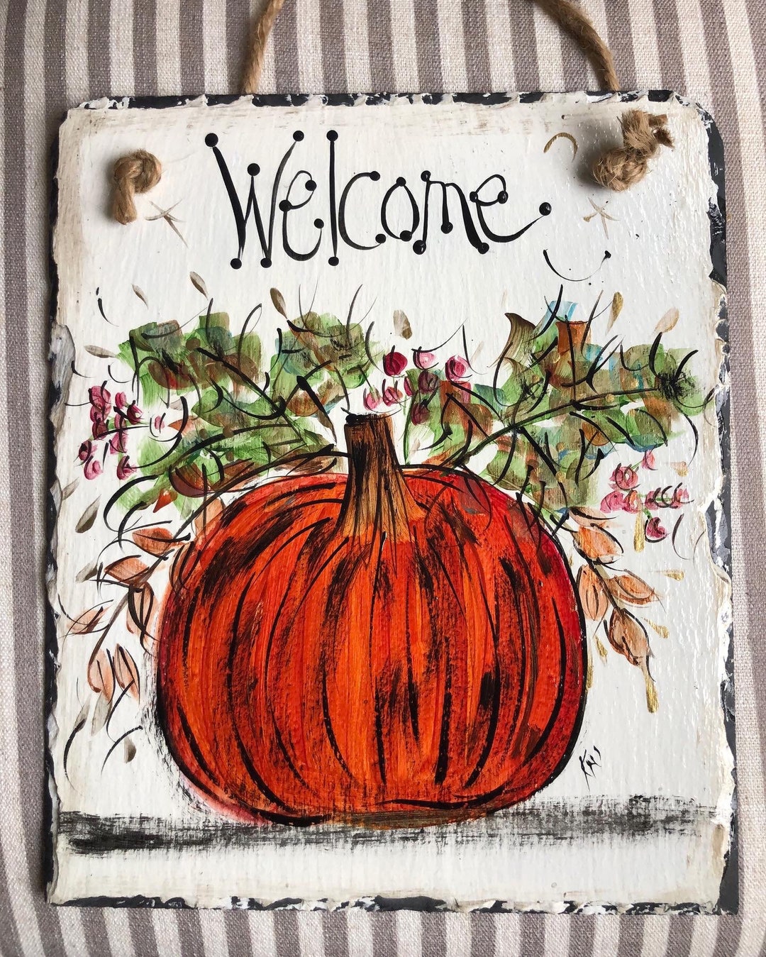 Fall Slate Sign. Fall Slate. Welcome Slate. Pumpkin Slate. Personalized ...