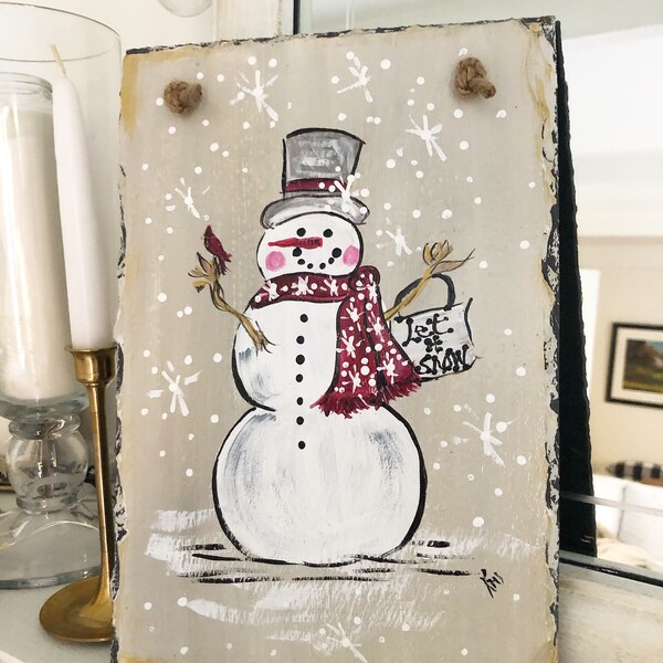 Snowman Slate - Etsy