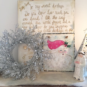 Santa Slate Sign. Christmas Slate Sign. Holiday Slate. Santa Slate ...