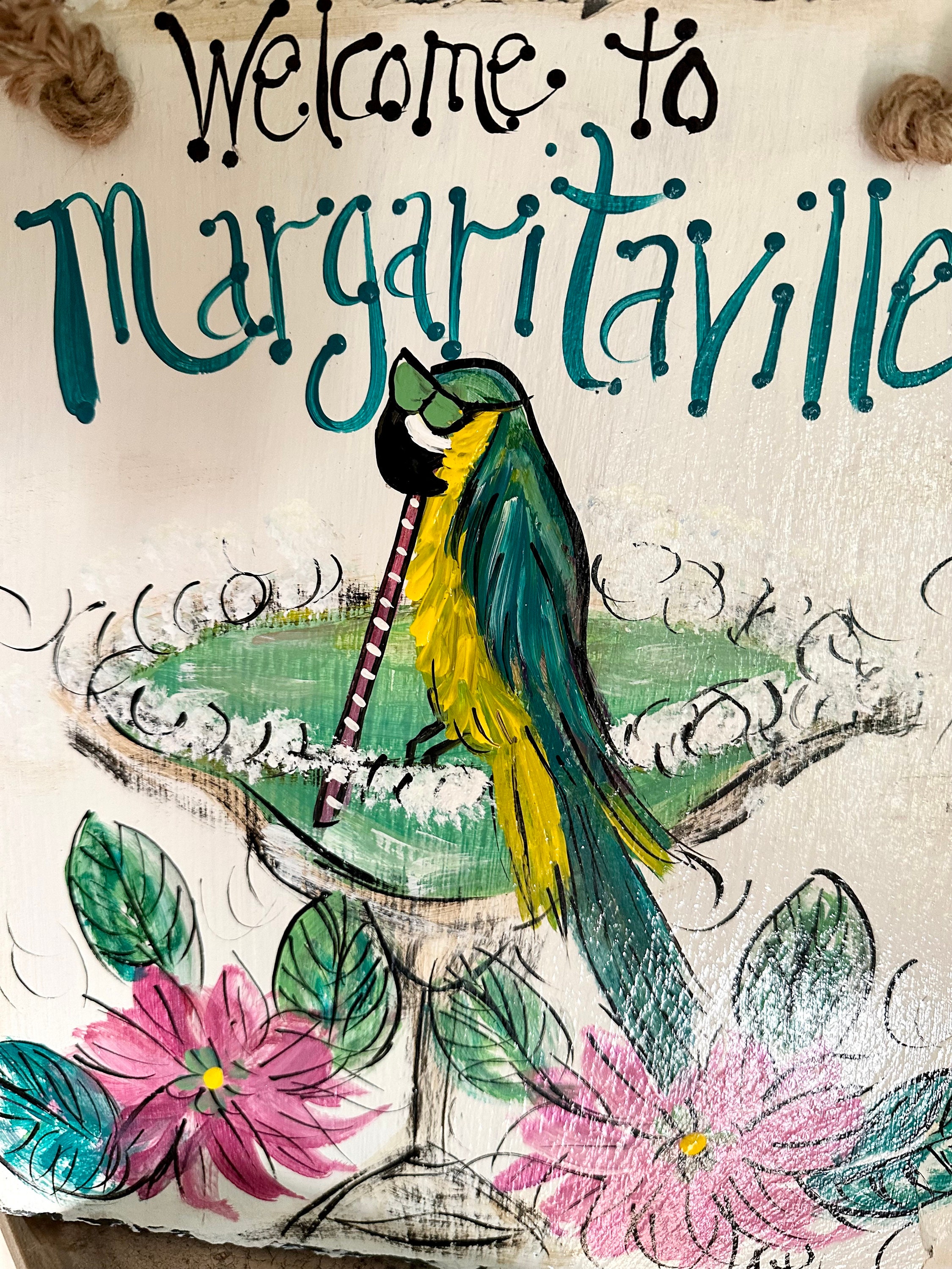 Margaritaville Sign. It’s 5 O’clock Somewhere Sign. Summer Slate. Bar ...