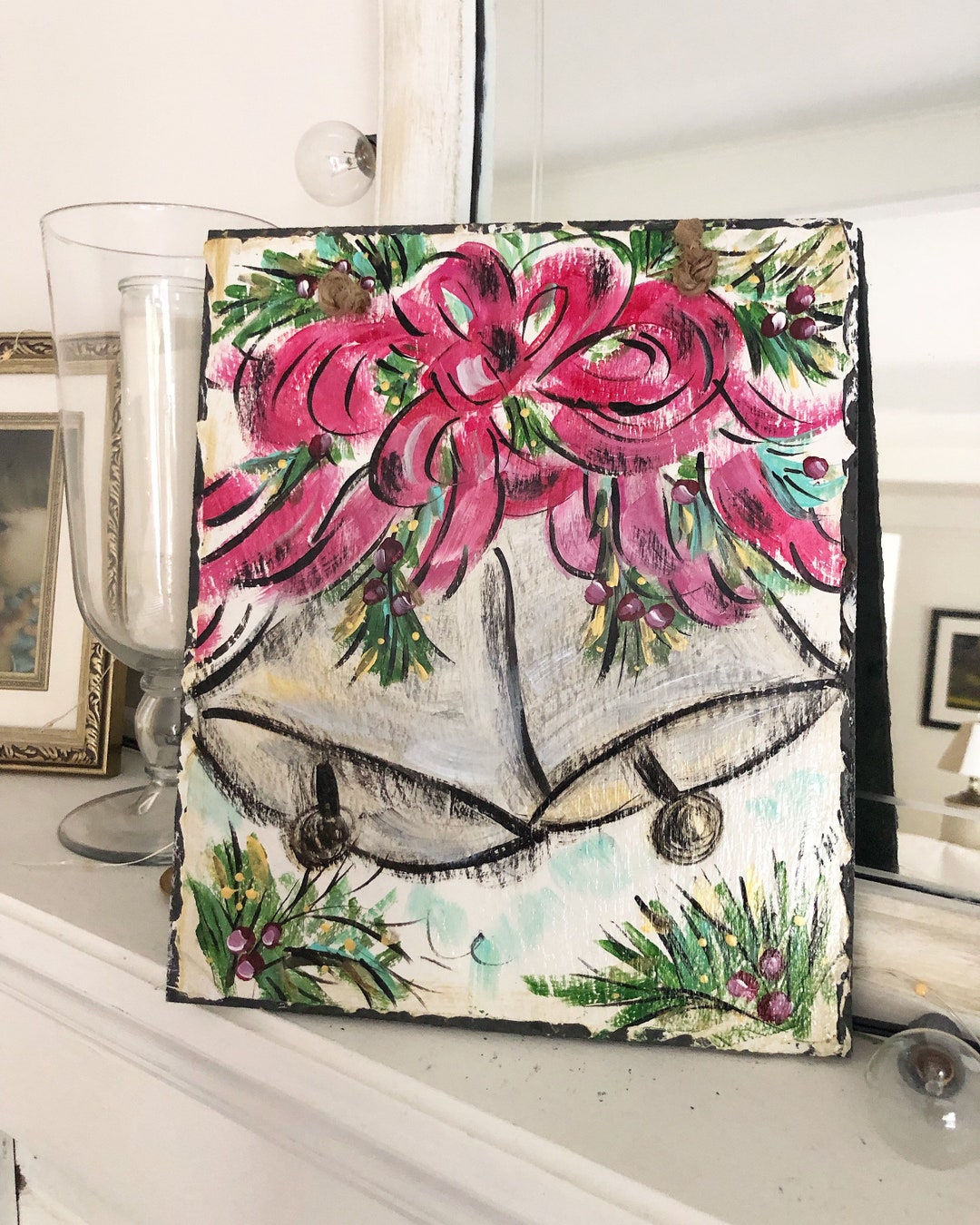 Christmas Slate Sign. Winter Slate Sign. Hand Painted Slate. Winter ...