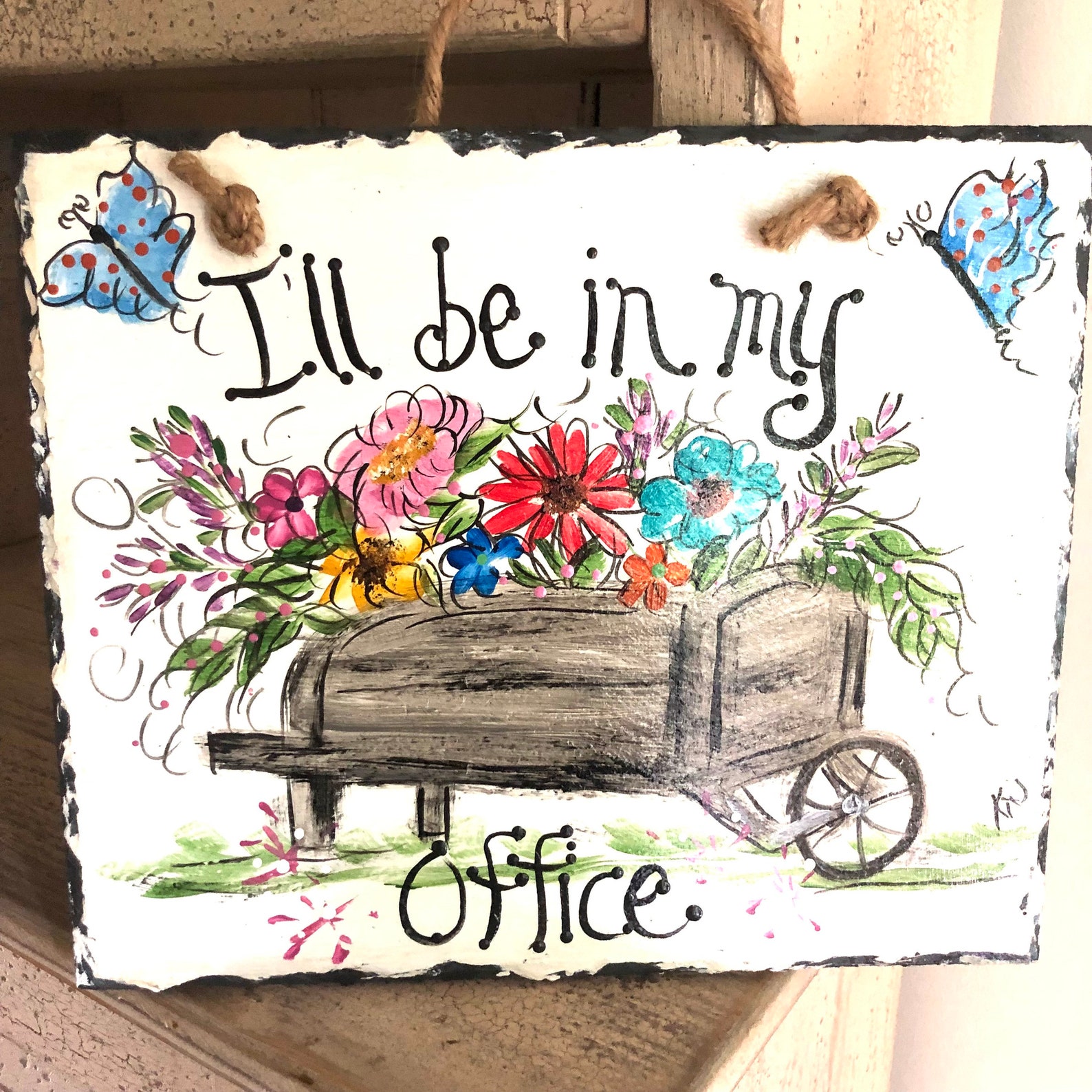 Painted Slate Sign. Summer Slate. Spring Slate. Welcome Slate. - Etsy