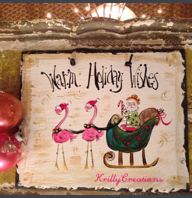 Christmas Slate Sign Painted Slate Sign, Winter Decor Welcome Sign ...