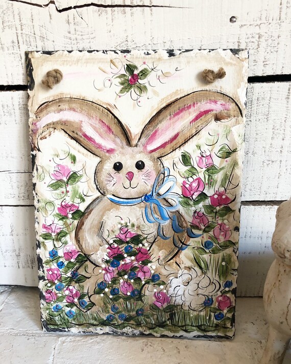 Spring Slate Sign Spring Slate Easter Slate Bunny Slate | Etsy