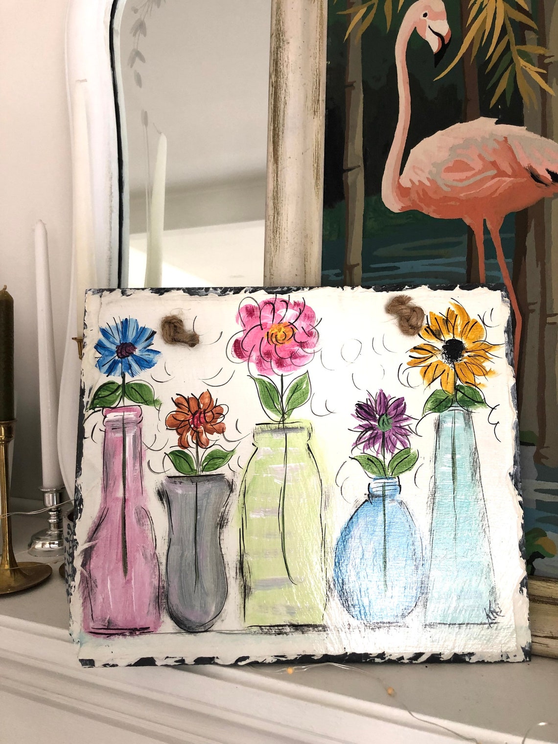 Hand Painted Slate. Slate Sign. Door Hanger. Personalized - Etsy