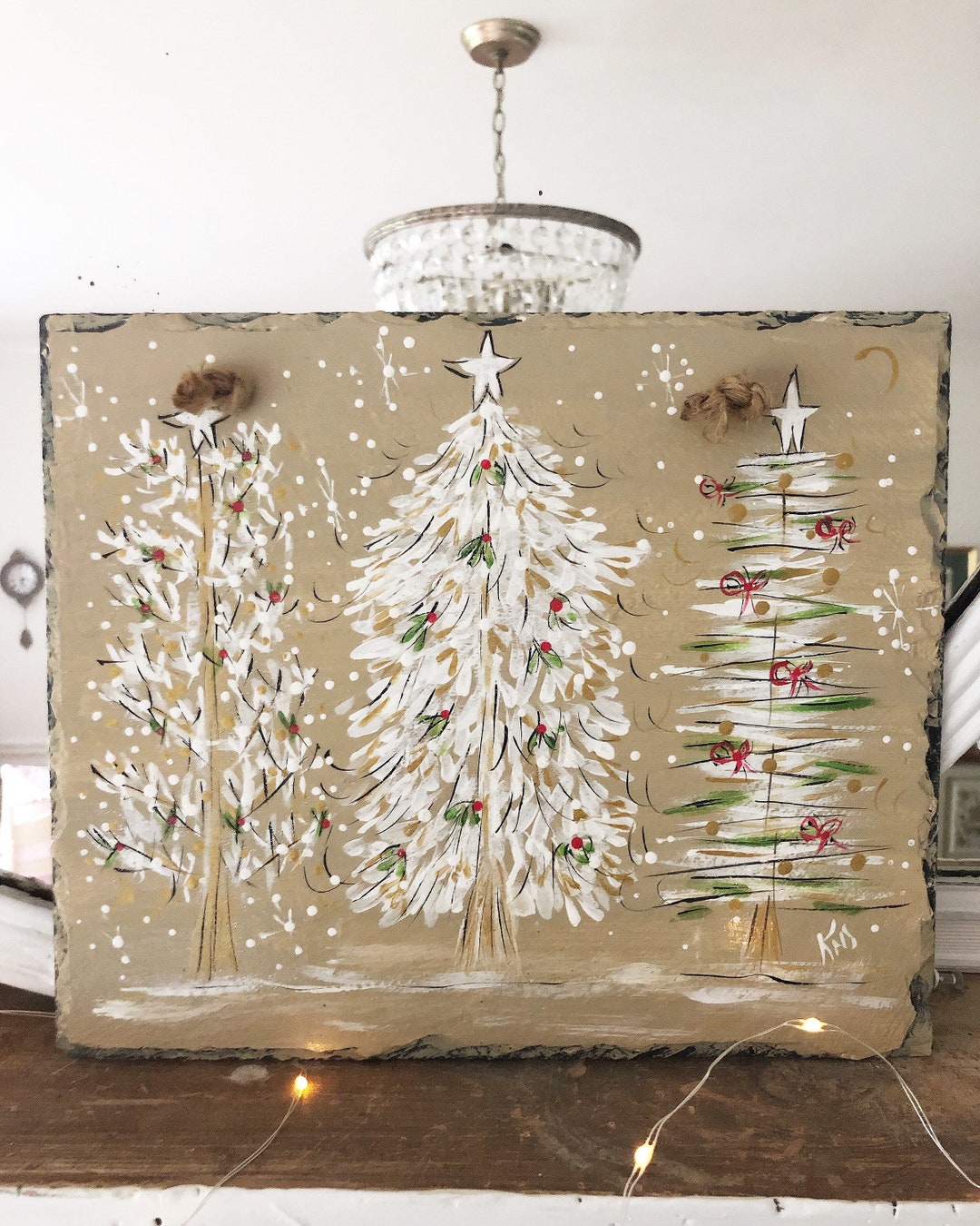 Winter Slate Sign. Porch Decor Christmas Slate Sign. Christmas Slate ...