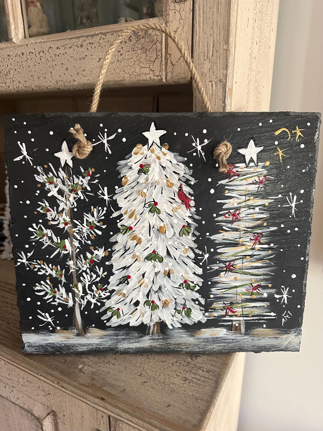 Winter Slate Sign. Porch Decor Christmas Slate Sign. Christmas Slate ...