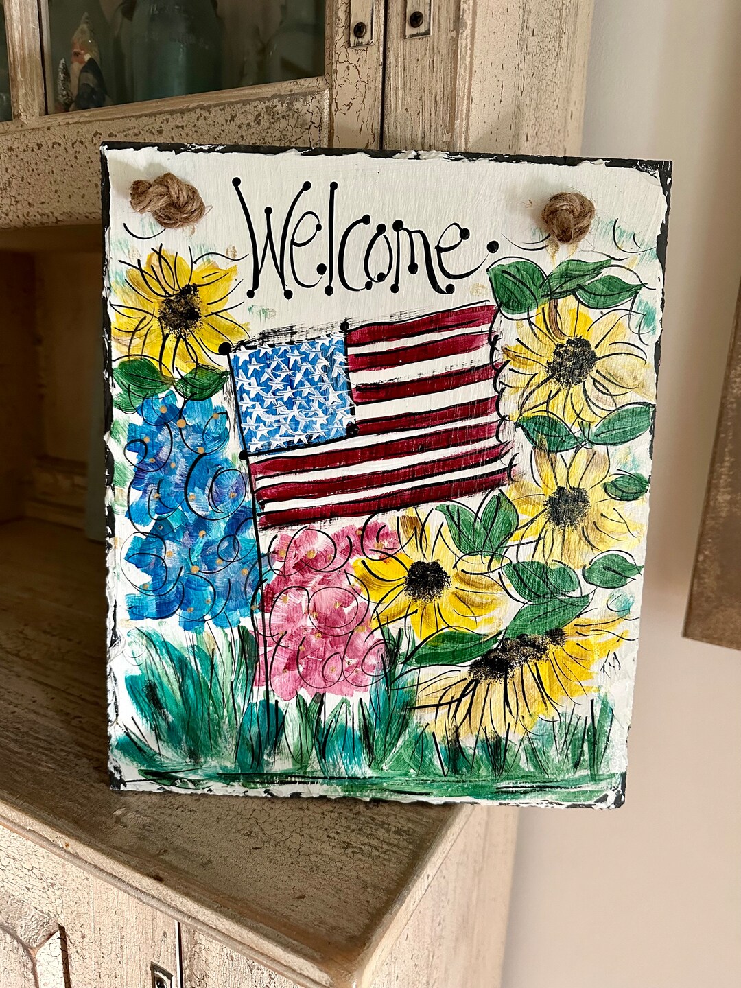 Fall Slate Sign Summer Slate Sign. Spring Slate Sign. Painted Slate ...