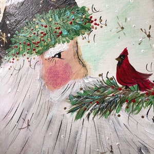 Santa Sign. Winter Slate. Christmas Slate. Santa Slate. Painted Slate ...