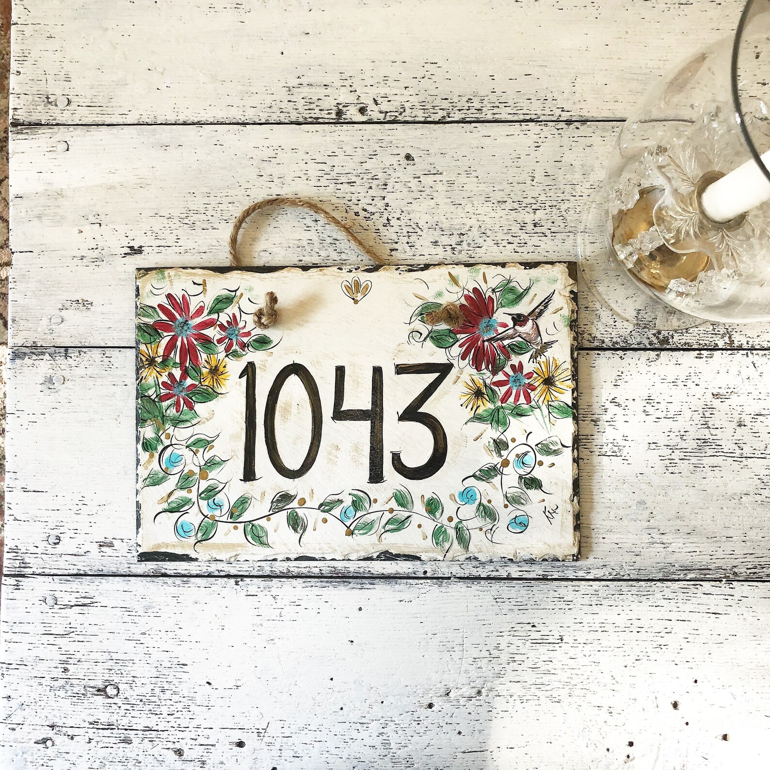 Address Slate Sign Painted Slate Sign Address Slate Slate | Etsy