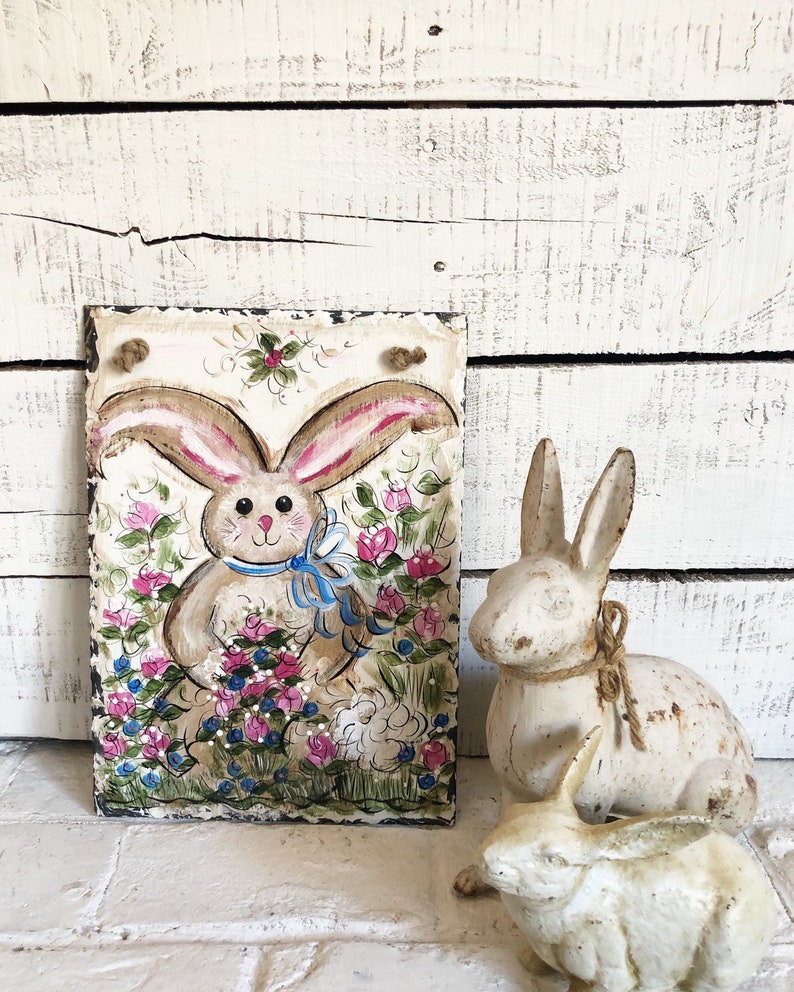 Spring Slate Sign Spring Slate Easter Slate Bunny Slate | Etsy