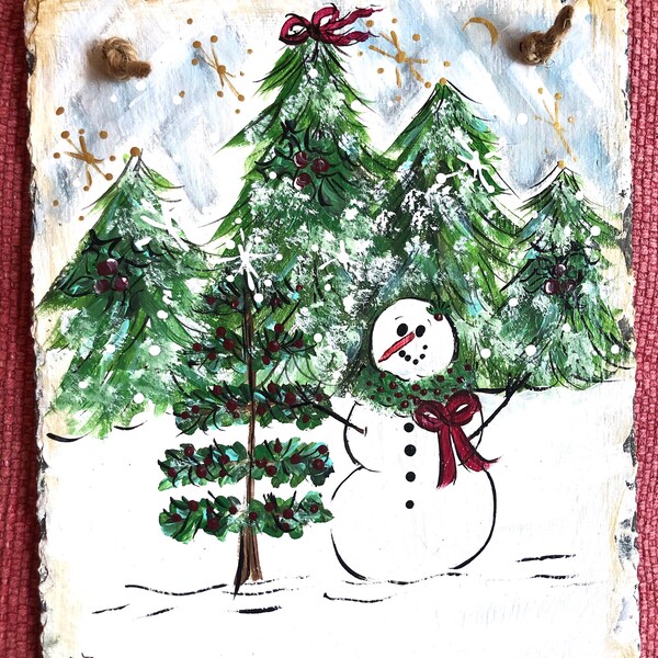 Snowman Slate - Etsy