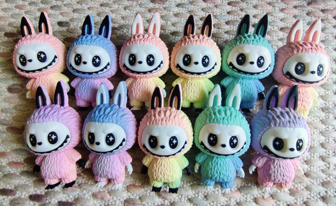 3D Printed Labubu Figurine: Kawaii Collectible Art Toy - Etsy