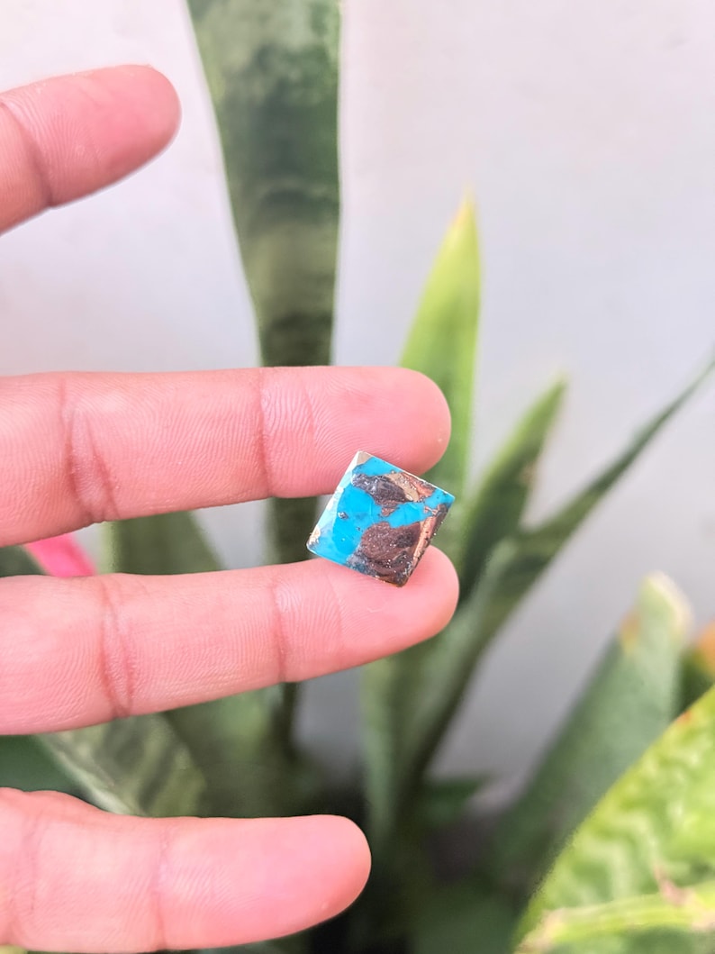Wow Natural Turquoise Loose Gemstone, Size - 16X15X5 Mm, Smooth Polish ...