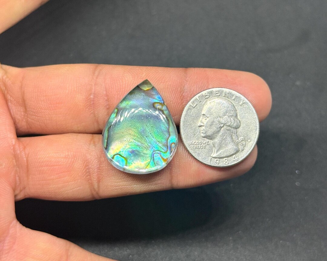 AAA+ Grade Abalone Shell Oval Shape Cabochon, Doublet Gemstone, Size ...