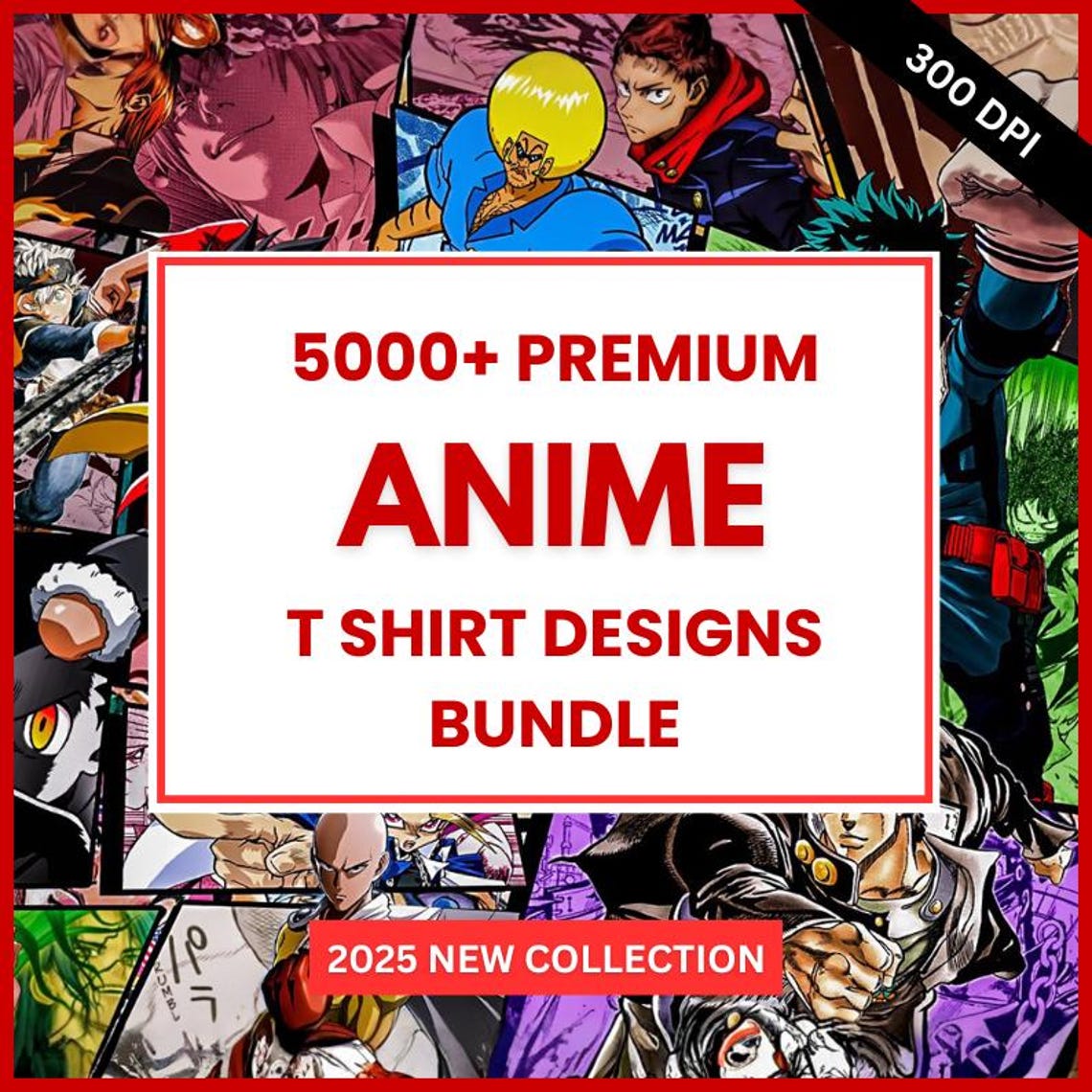 5000+ Premium Anime T Shirt Design Bundle, 2025 New Digital T Shirt ...
