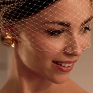 Bridal Birdcage Veil Wedding Veil Short Face Veil Civil Wedding Veil ...