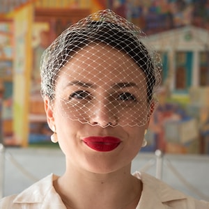 Netting Veil Bridal Birdcage Veil Bandeau Wedding Veil Face Short Veil ...