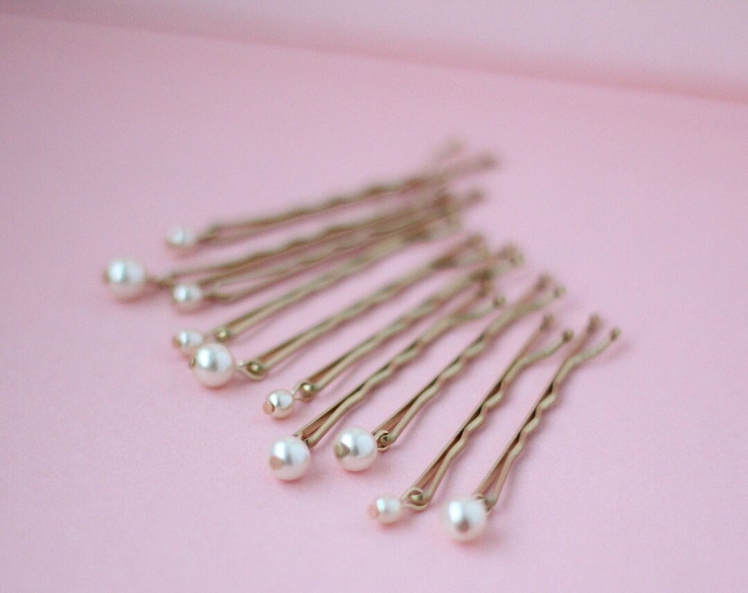 Flower Girl Hair Pins Pearl Hair Pins 10x Bridesmaids Pearl Hair Pins ...