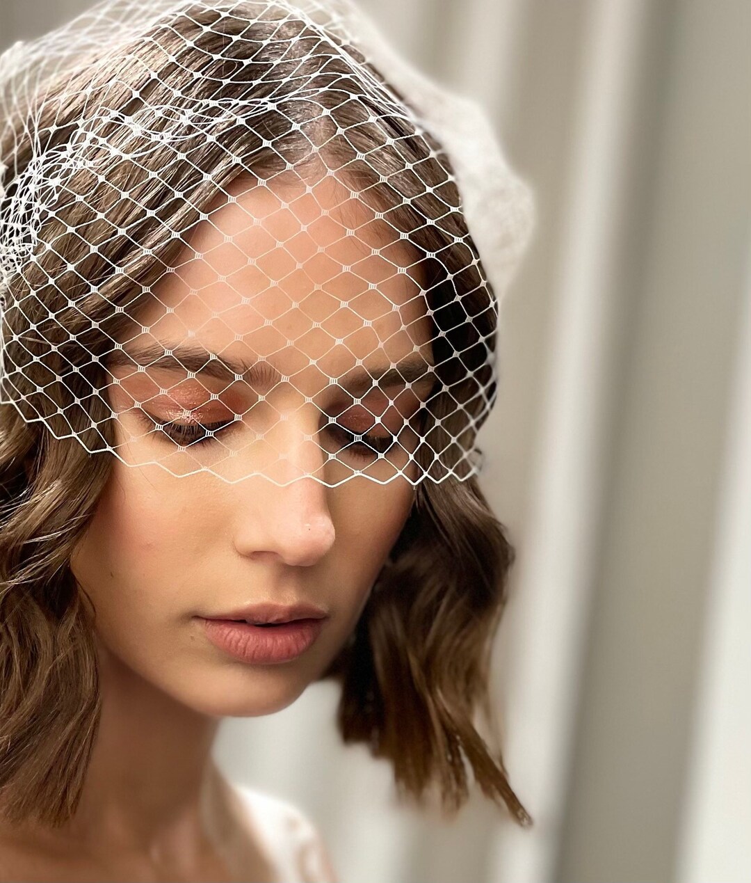 Veil Wedding Birdcage Bridal Veil for Bride Face Veil for Satin Dress ...