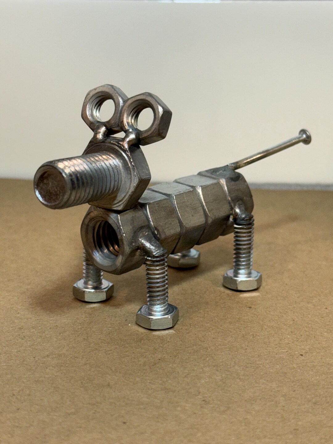 Handcrafted Metal Dog Sculpture: Recycled Scrap Metal Art - Etsy
