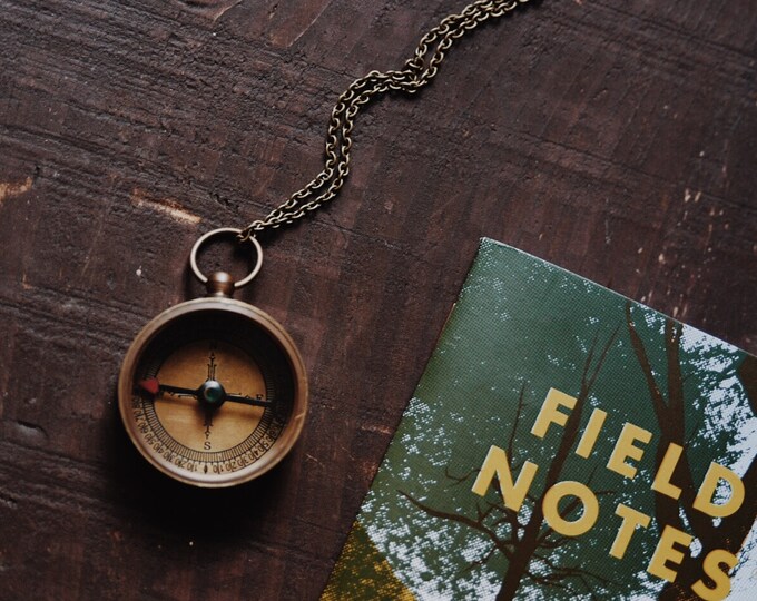 Journey. a Vintage Brass Working Compass Necklace for Wanderers - Etsy