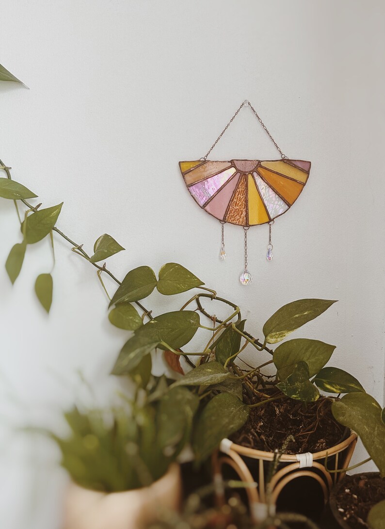 Sunshower. a Stained Glass Rustic Sun Ray and Glass Prism - Etsy