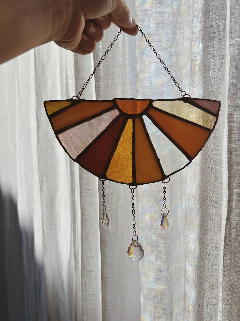 Sunshower. a Stained Glass Rustic Sun Ray and Glass Prism - Etsy