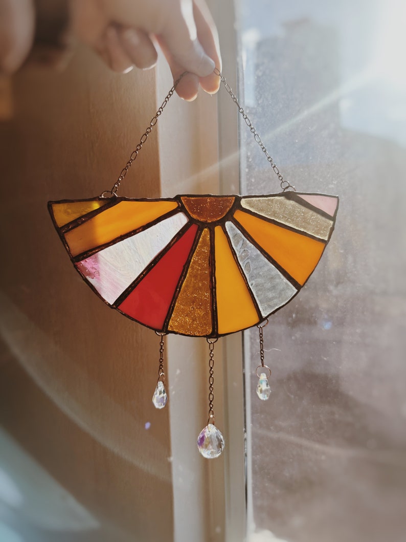 Sunshower. a Stained Glass Rustic Sun Ray and Glass Prism - Etsy