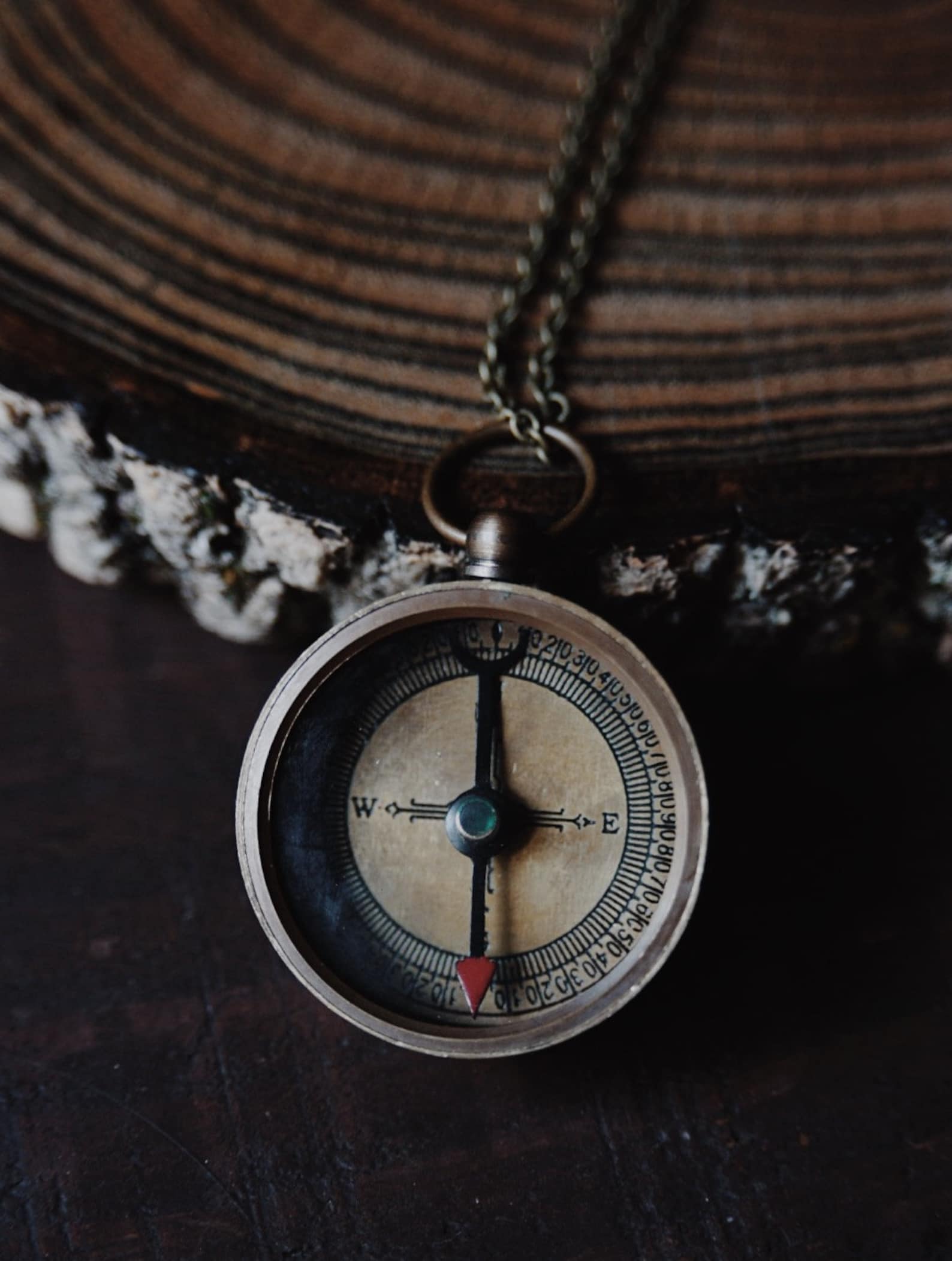 Journey. a Vintage Brass Working Compass Necklace for | Etsy