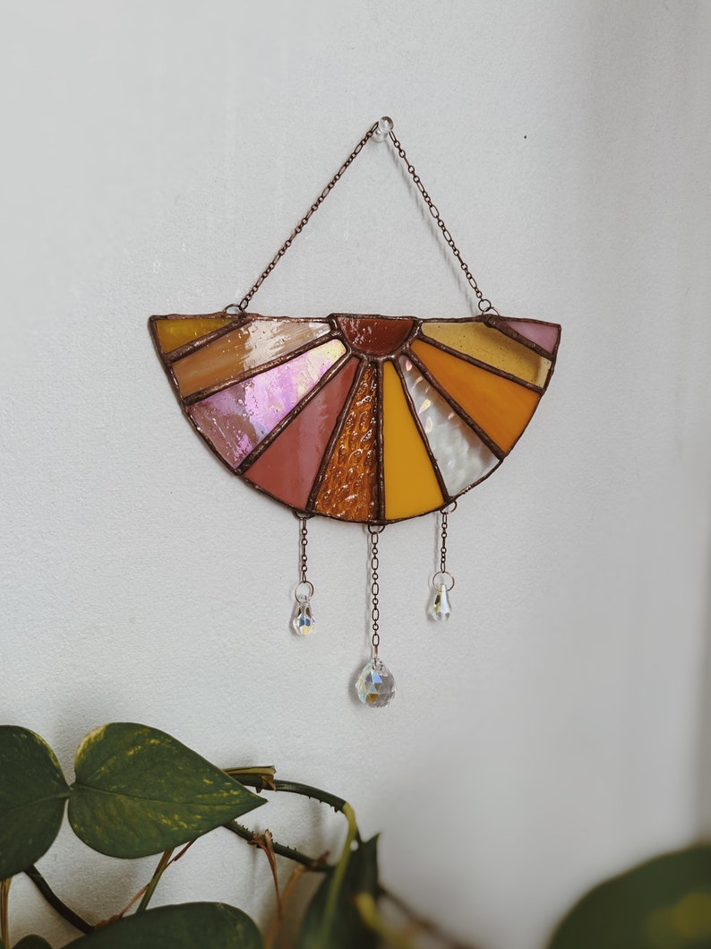 Sunshower. a Stained Glass Rustic Sun Ray and Glass Prism - Etsy